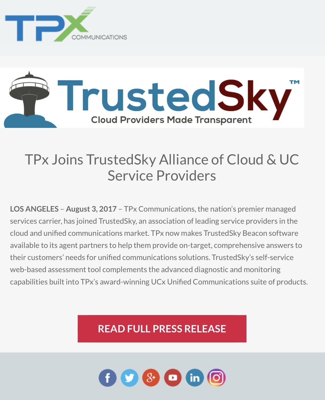 TPx Joins TrustedSky Alliance of Cloud & UC Service Providers ...