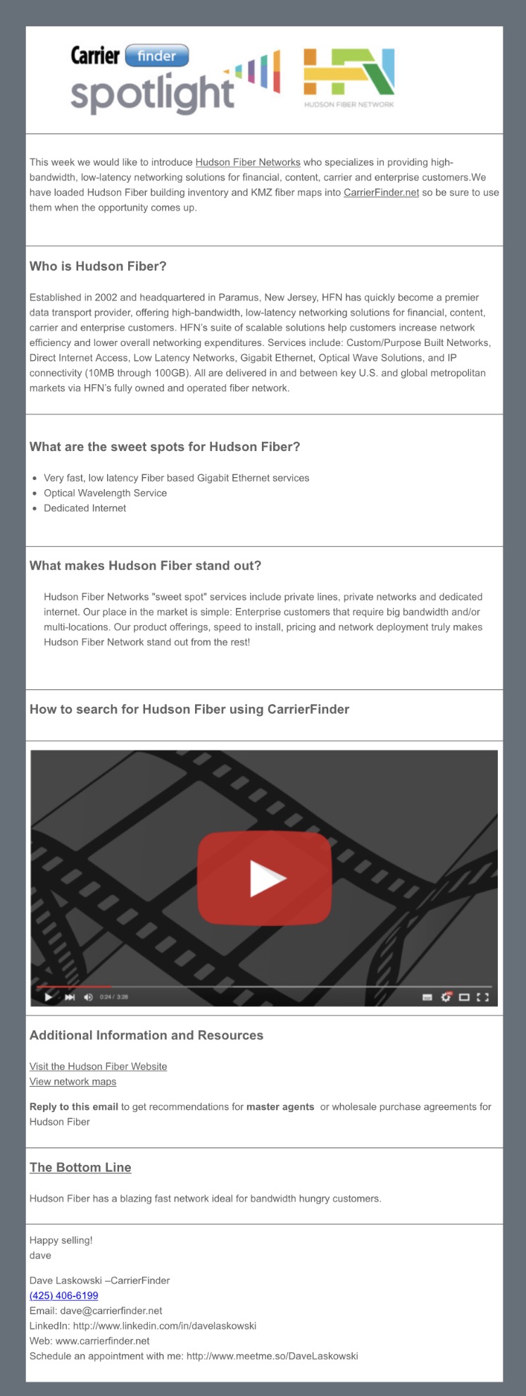 CarrierFinder Spotlight | Hudson Fiber Networks | iAgentNetwork