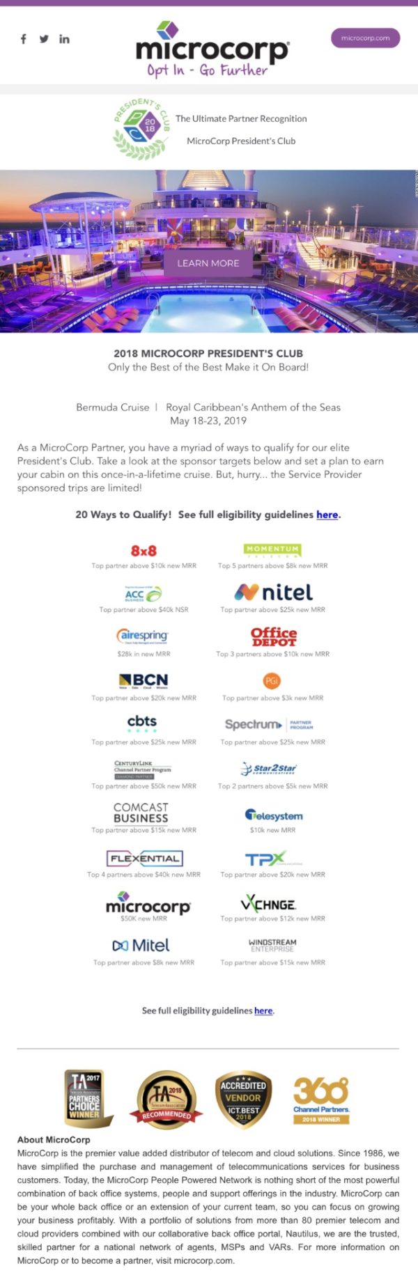 MicroCorp President’s Club | The Ultimate Partner Recognition ...