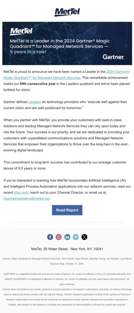 MetTel Named a Leader Again in the 2024 Gartner® Magic Quadrant ...